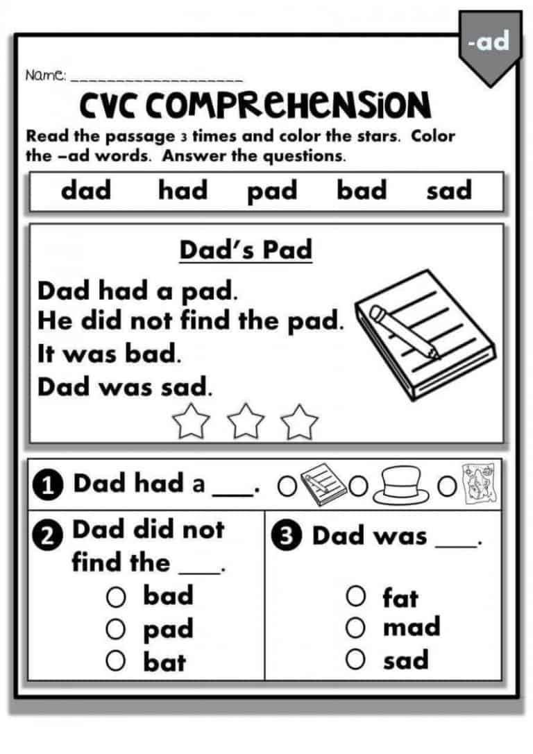 CVC Worksheet - Teacher Tayo