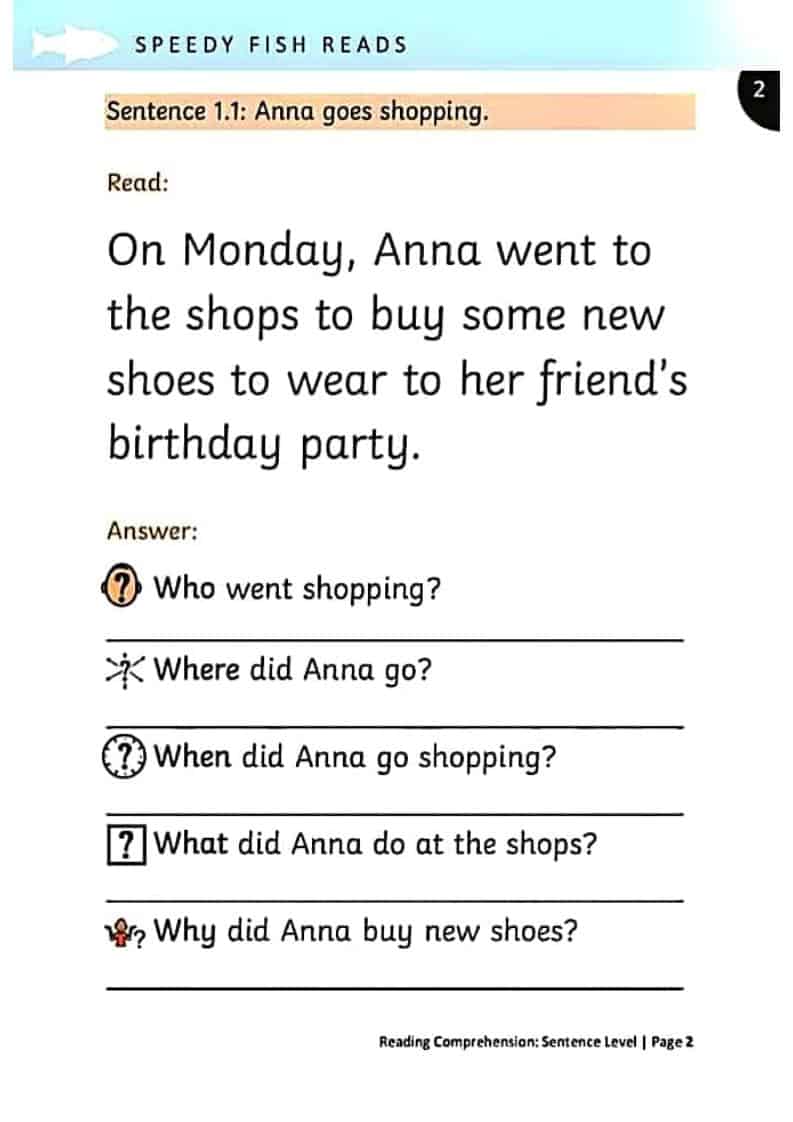 Free 5 Wh Questions Reading Comprehension Passages Beginner Reading